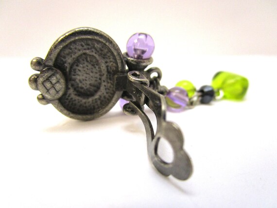 Les Bernard Pewter Amethyst Purple Chartreuse Glass D… - Gem