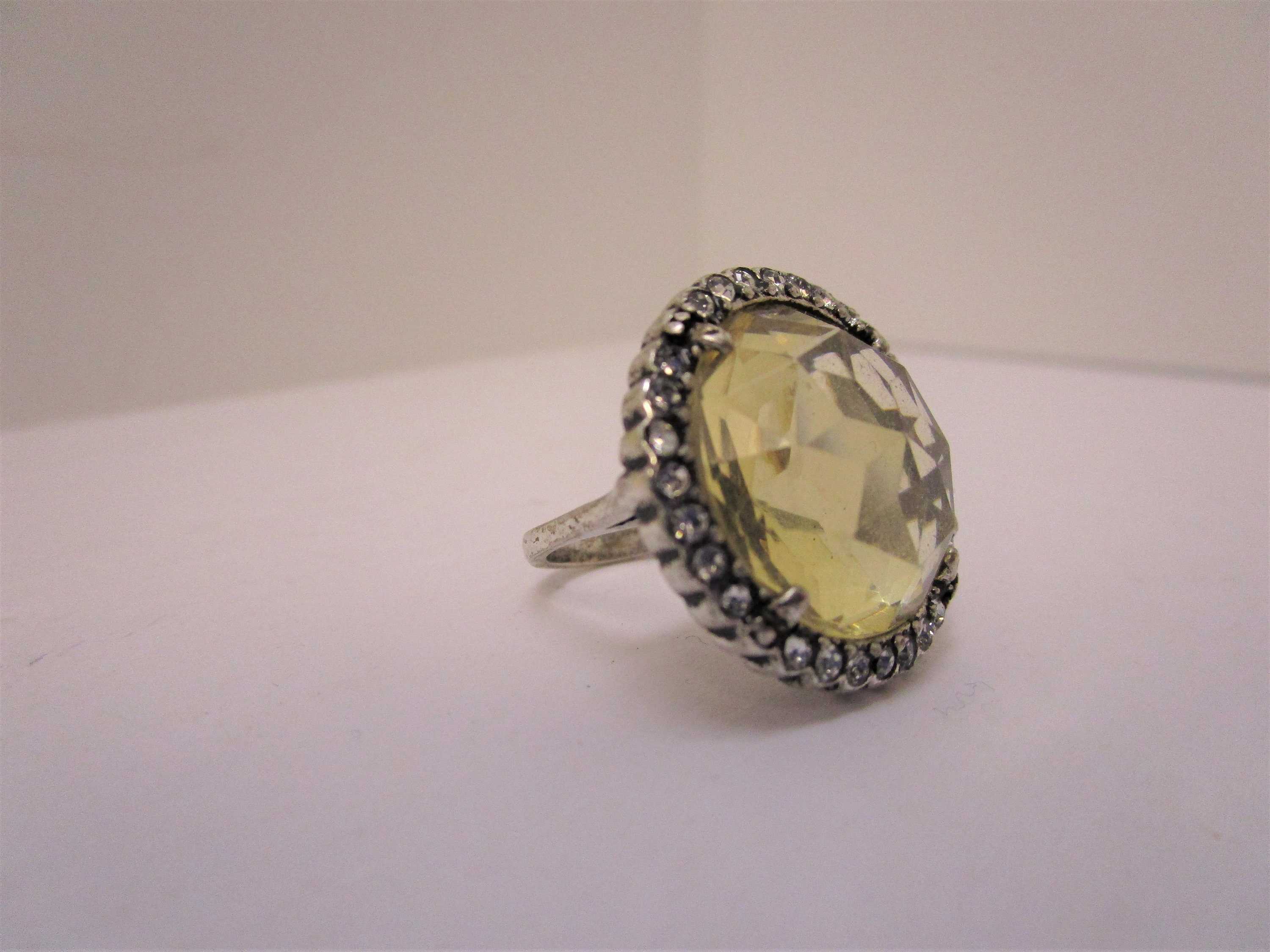 Vintage PD Silver Ring Crystal Statement Ring Multi Stone - Etsy