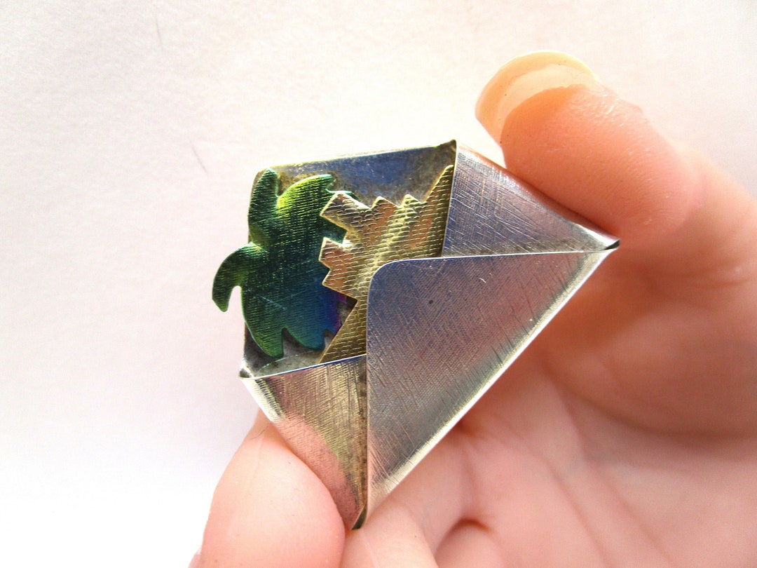 Vintage KDTR USA Artisan Sterling Silver Envelope Pin Kathleen Doyle ...