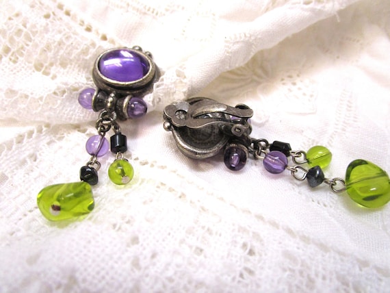 Les Bernard Pewter Amethyst Purple Chartreuse Glass D… - Gem