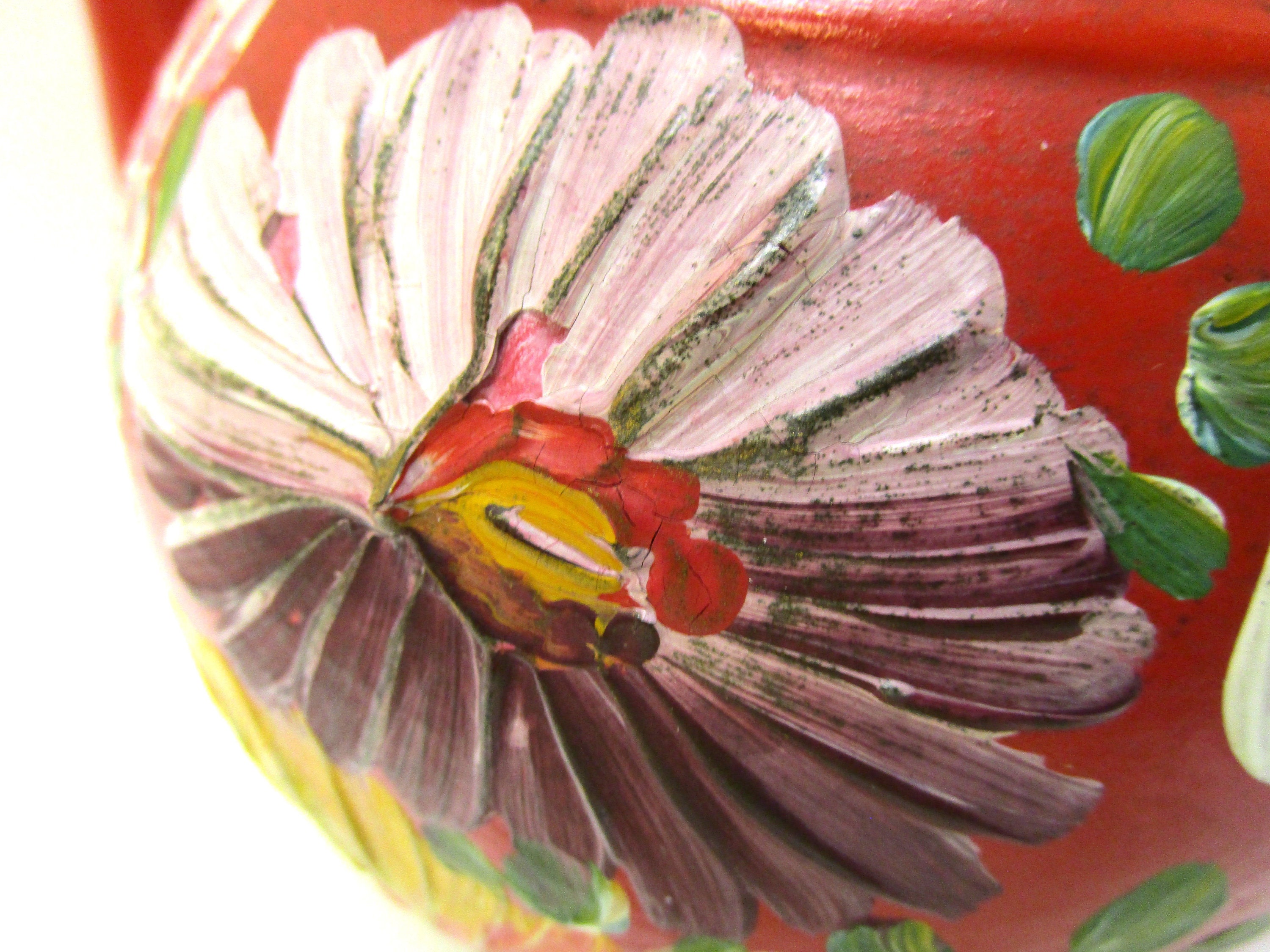 Antique Ransburg Pottery Lidded Teapot Hand Painted Red - Etsy