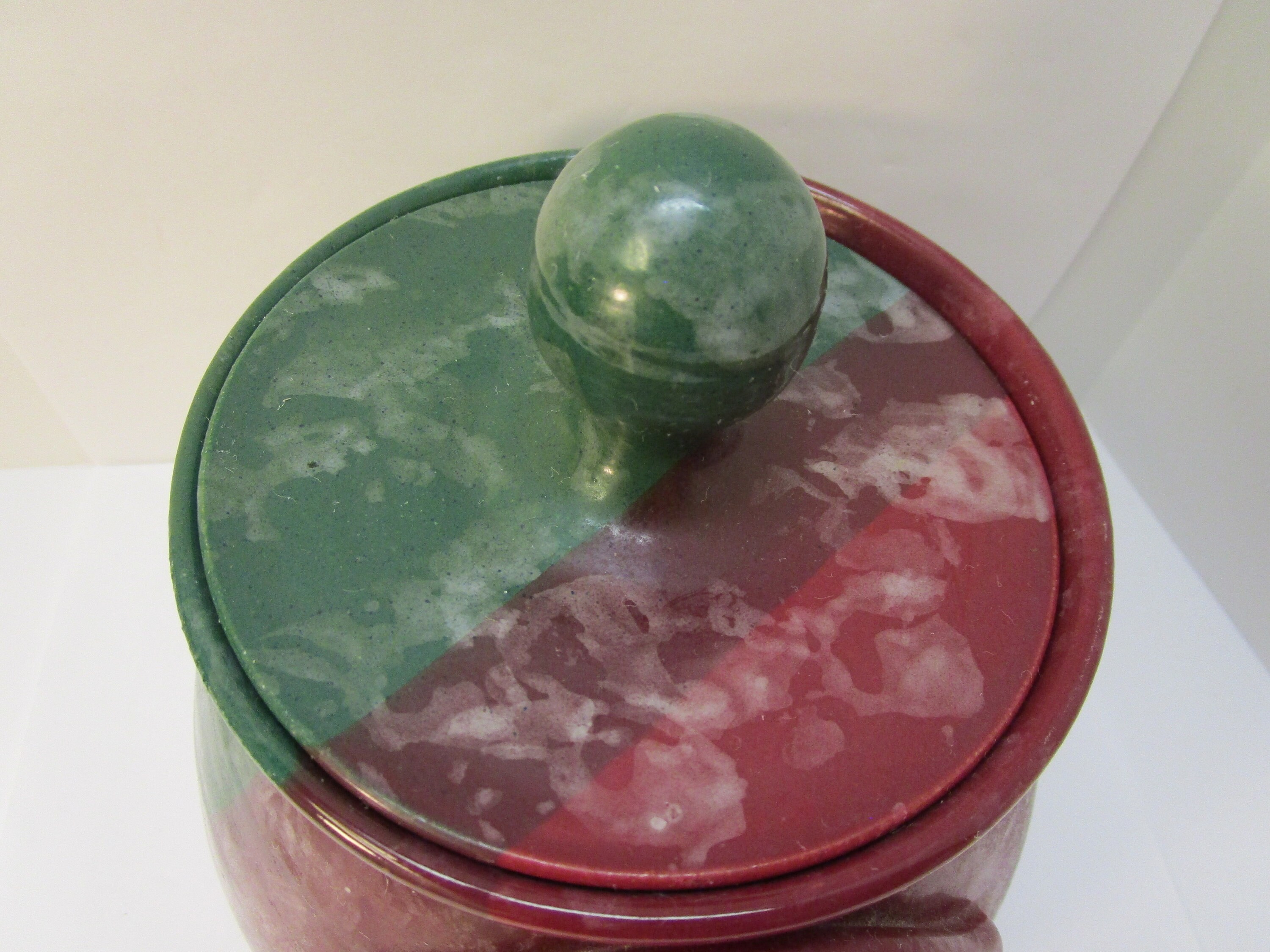 Authentic Callicutt Pottery Crock Bean Pot Lidded NC Pottery Stoneware ...