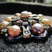 Estate Art Deco Pearl Rhinestone Brooch Pink Aqua Blue Half Pearl ...