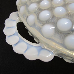 Vintage Baby Blue Hobnail Dew Drop Milk Glass Covered Candy Dish ...