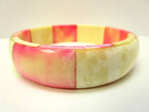 MCM Vintage Ethnic African Dyed Bone or Horn Inlay Ba… - Gem