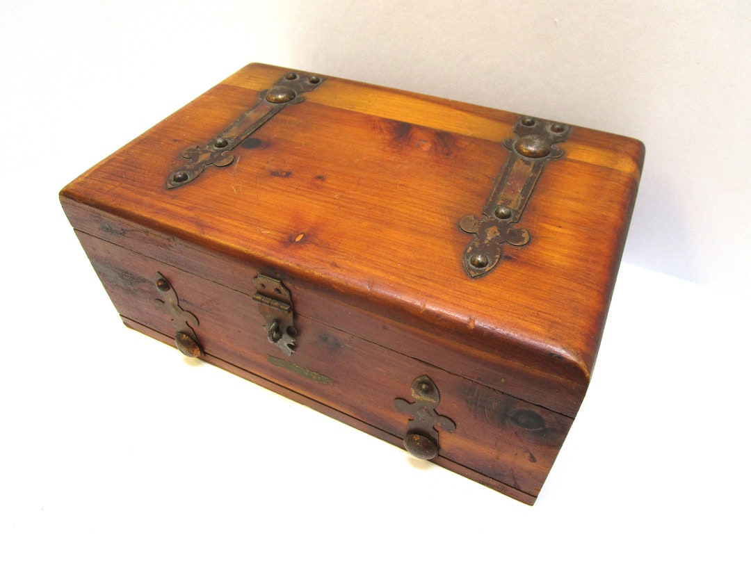 1930s Cedar Chest Jewelry Box Donald F Duncan Handmade Cedar Cigar Box ...