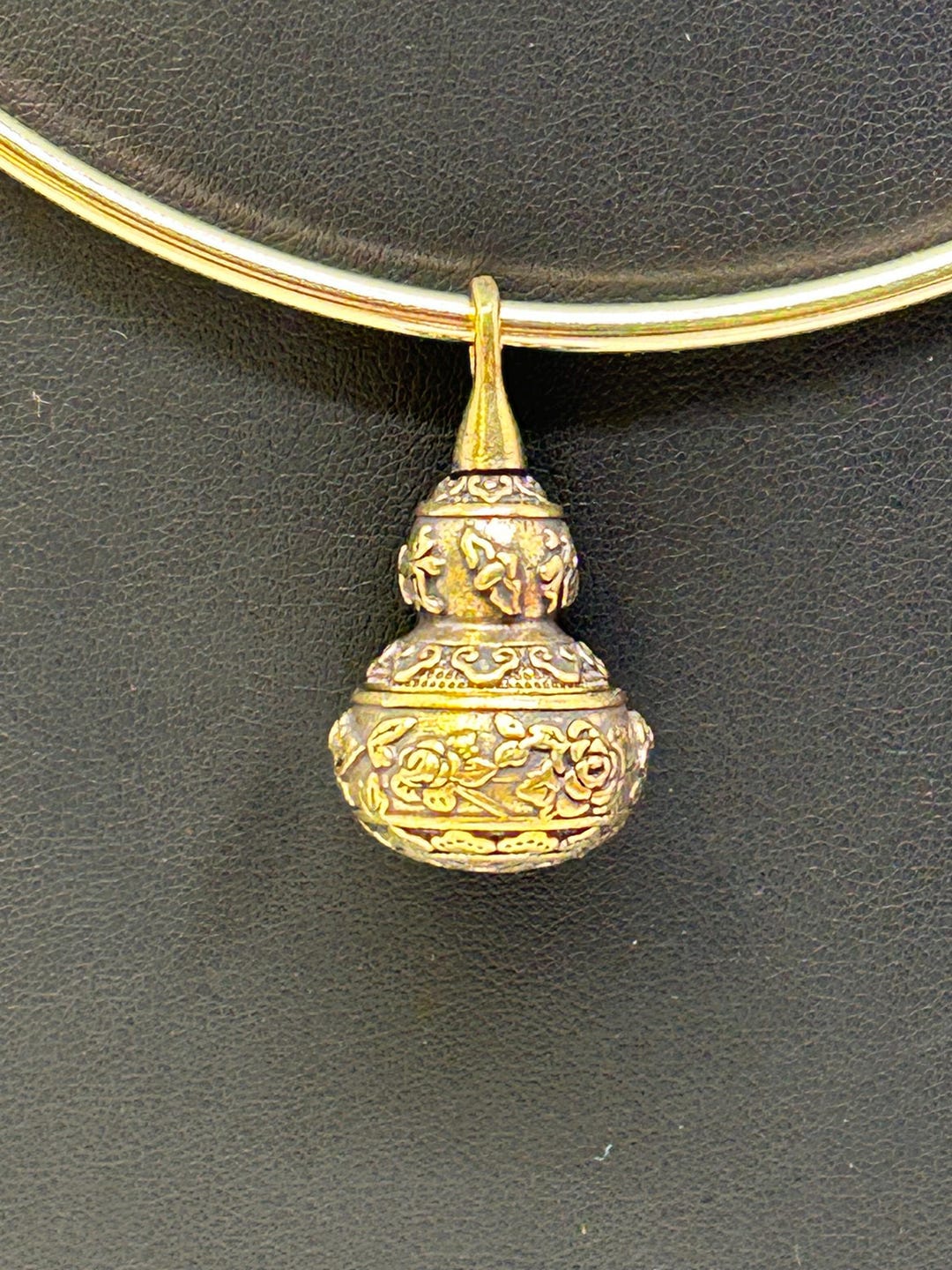 Solid Brass Gourd Shape Pendant Locket Snuff Opium Box Stasher Stash ...