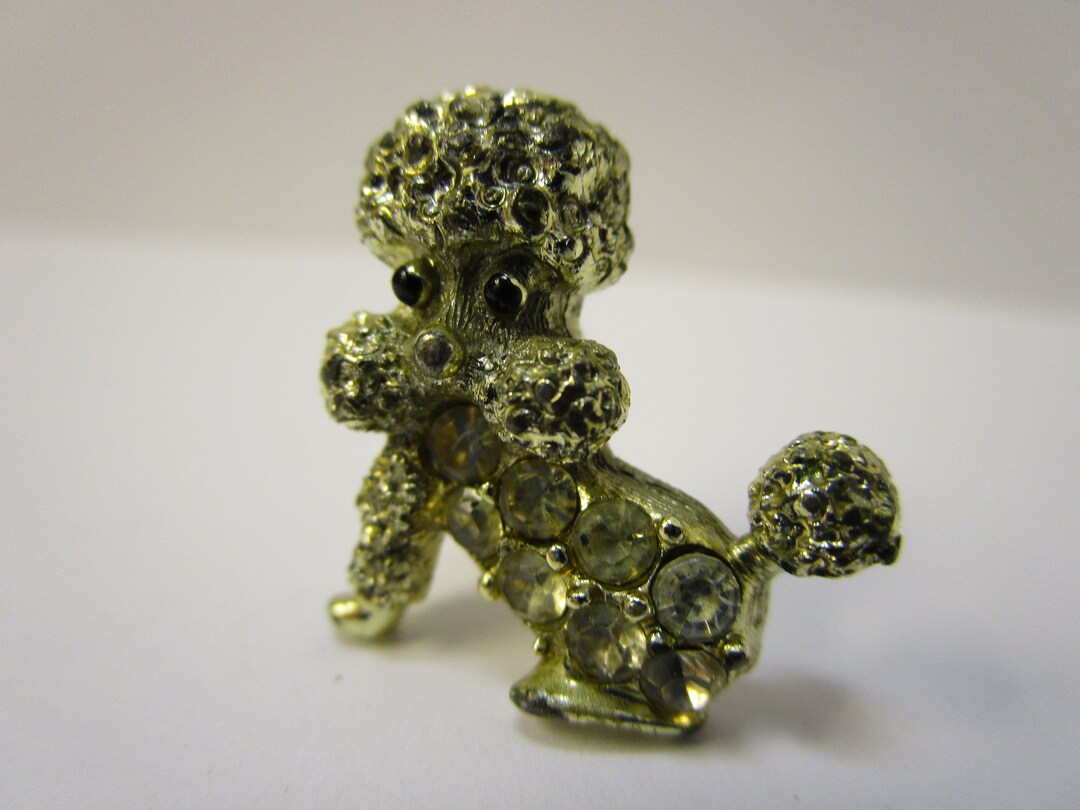 Rare 1920s NEMO Silver Poodle Dog Pin Brooch 800 Silver Open C Clasp ...