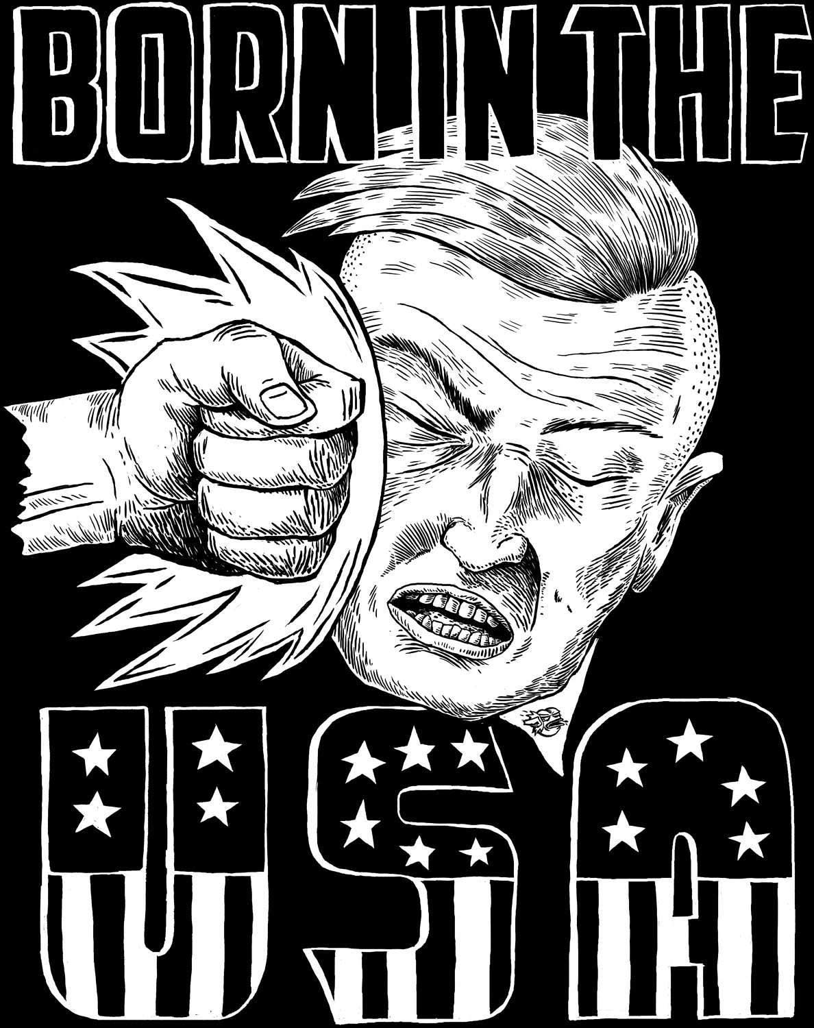 Born in the USA nazi Punch Tee - Etsy