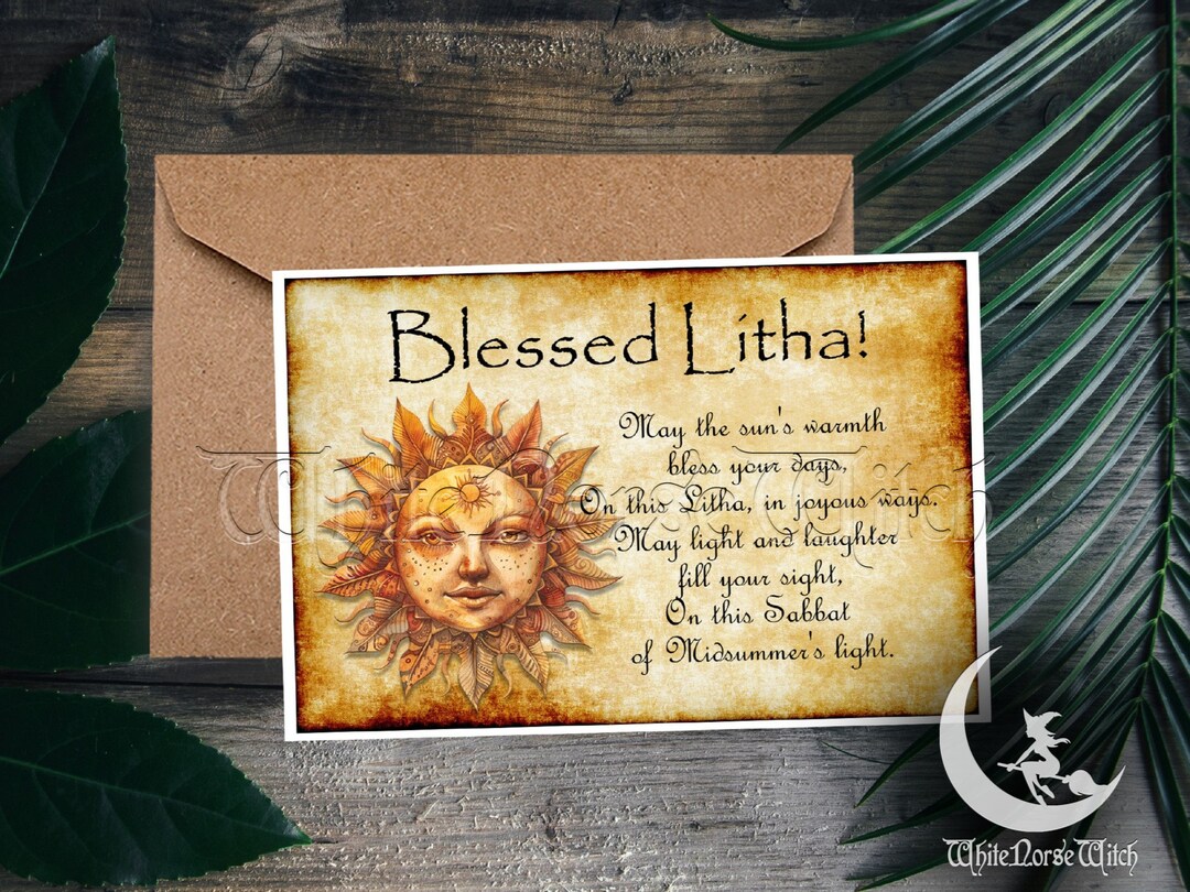 Litha Sabbat Greeting Card: Wiccan Summer Solstice Blessings (PDF ...