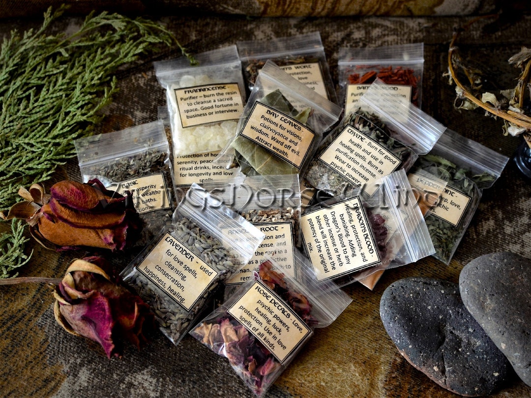 Witch Apothecary KIT, Witchcraft Supply Wiccan Herbs, Baby Witch ...
