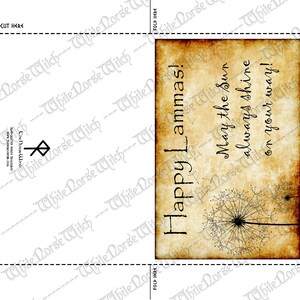 Happy Lammas Sabbat Printable Greeting Card Lughnasadh Sabbat - Etsy