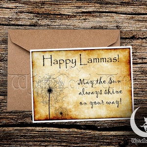Happy Lammas Sabbat Printable Greeting Card Lughnasadh Sabbat - Etsy