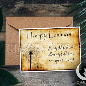Happy Lammas Sabbat Printable Greeting Card Lughnasadh Sabbat - Etsy