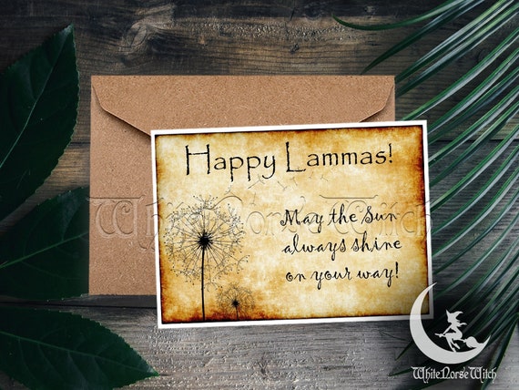 Happy Lammas Sabbat Printable Greeting Card Lughnasadh Sabbat | Etsy