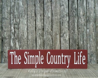 Country Life Sign - Etsy