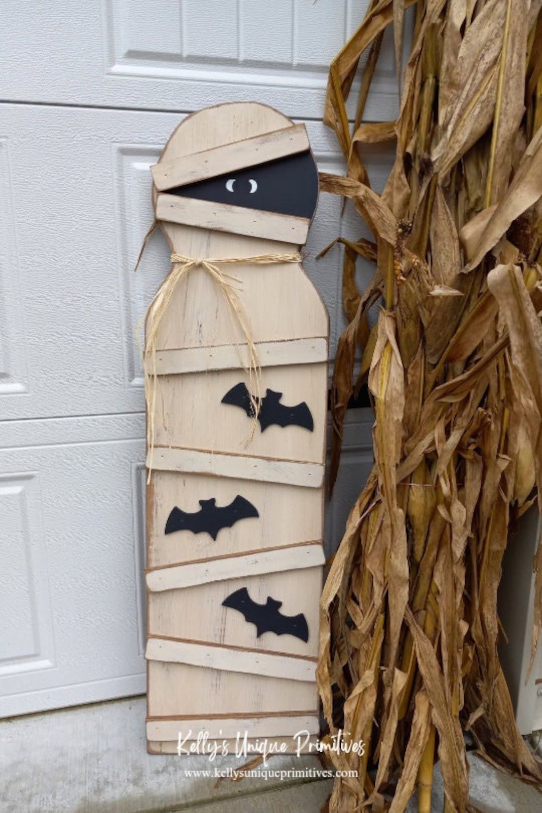 Wooden Mummy Porch Leaner Halloween Decor - Etsy