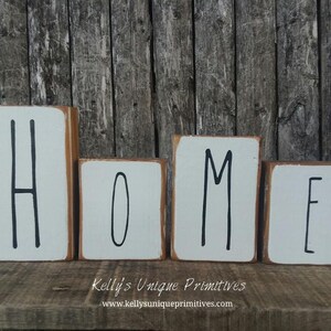 Home Block Letter Sign Set Farmhouse Country Home Decor - Etsy