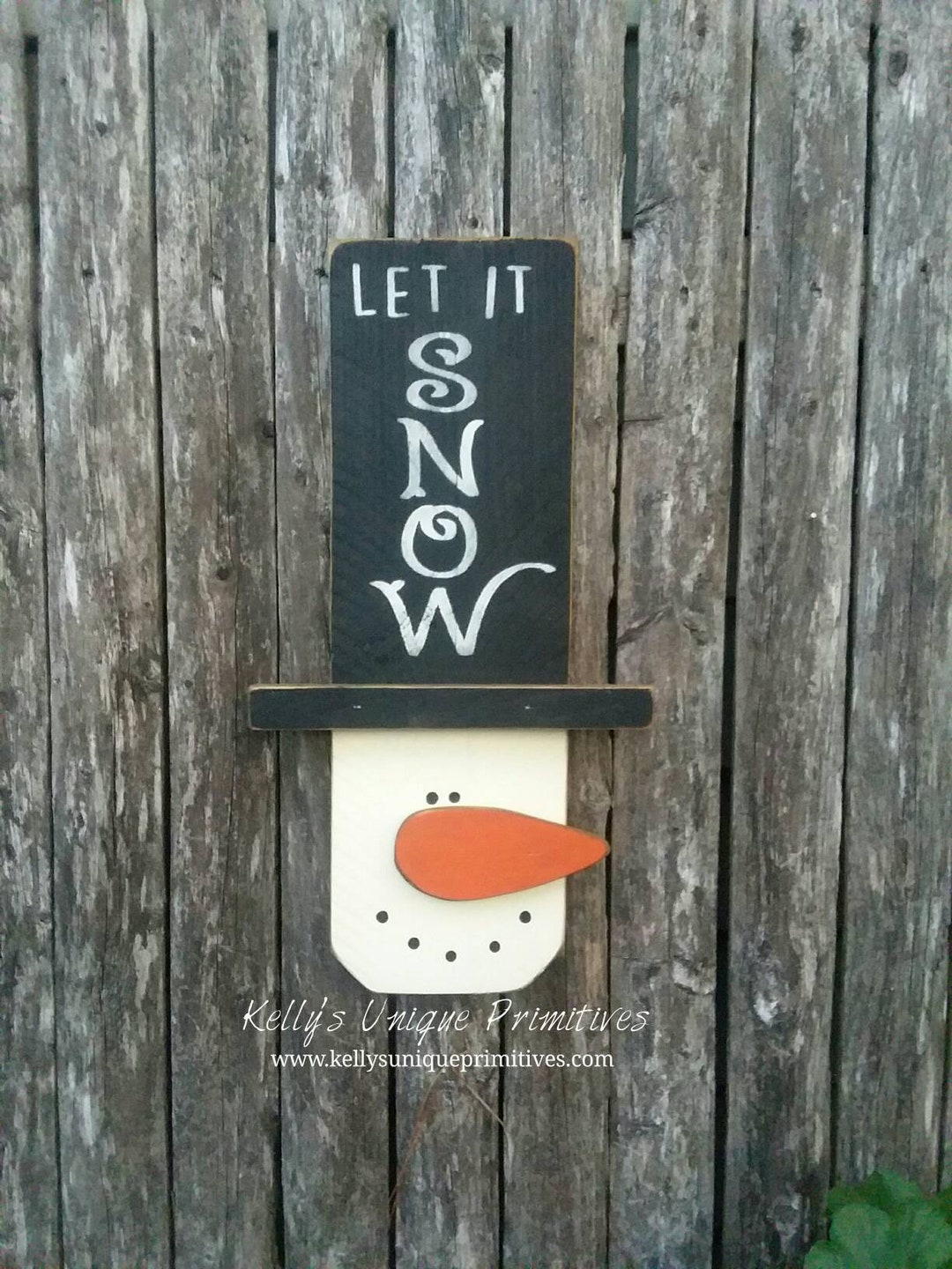 Let It Snow Snowman Sign Christmas Decor Holiday Decor Snowmen Country ...