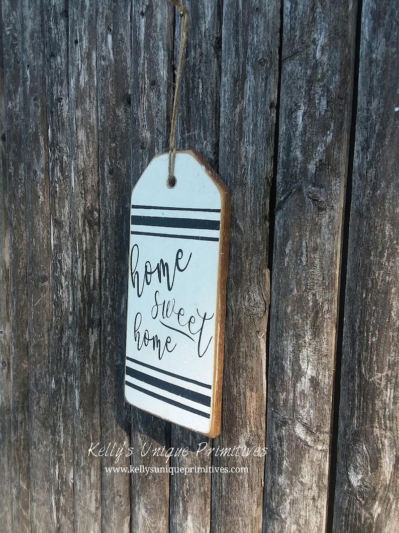 Home Sweet Home Large Wooden Tag Farmhouse Tags | Etsy