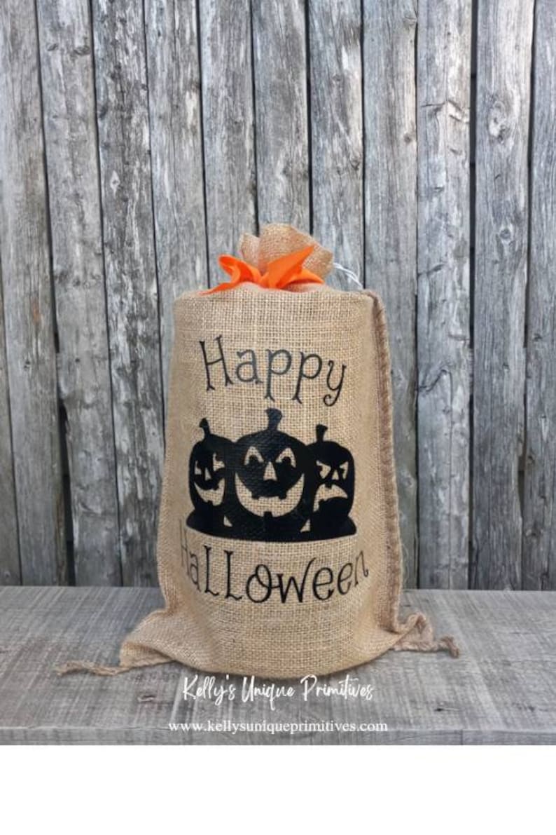 Fall Lighted Burlap Sacks, Burlap, Fall Decor, Autumn Decor, Harvest ...