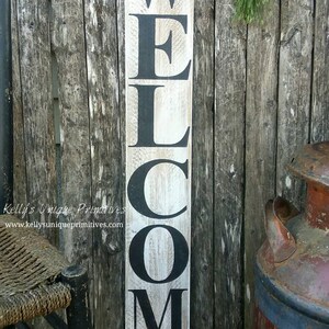Vertical Welcome Sign Front Door Signs Country Decor - Etsy