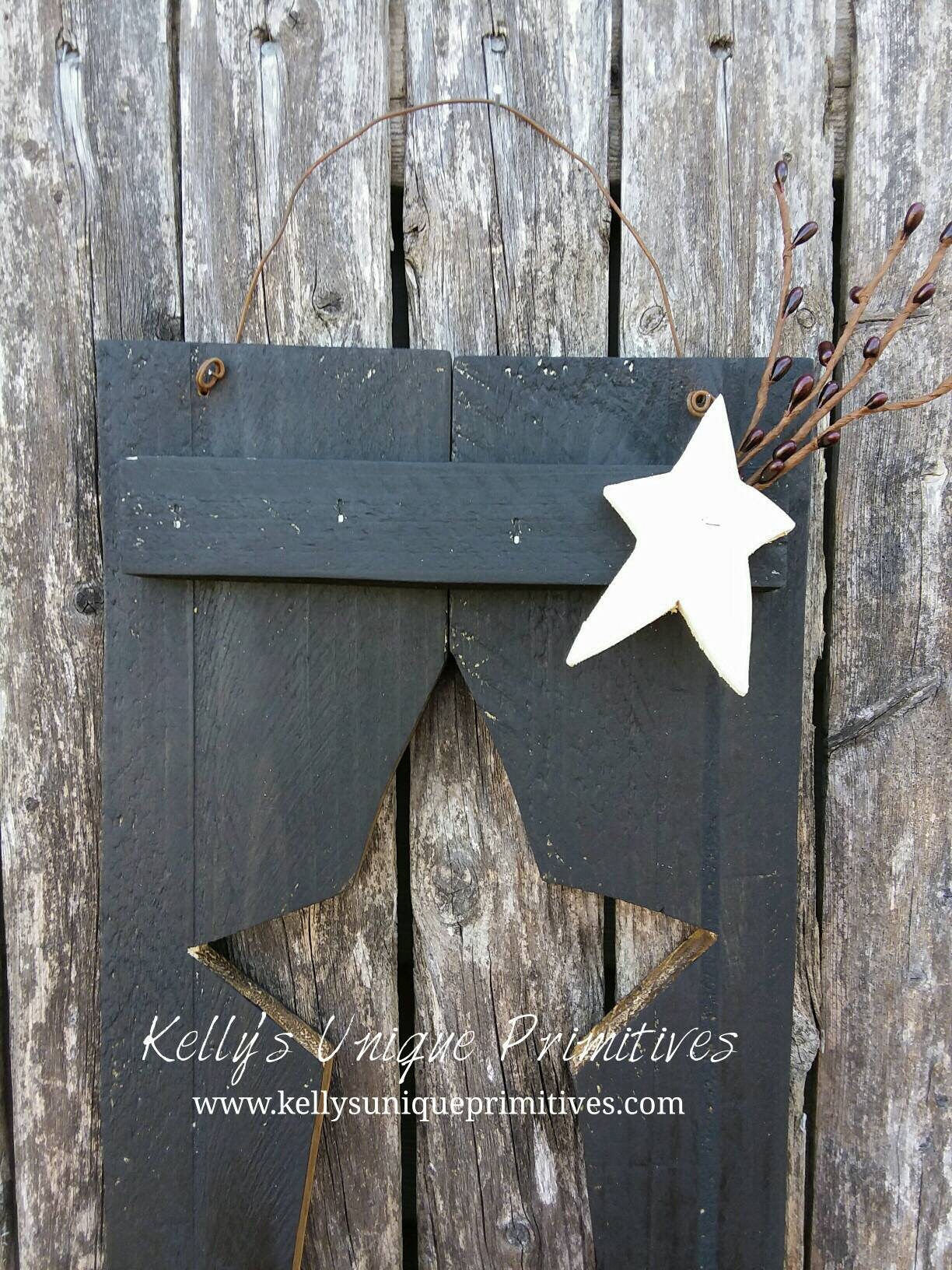 Wooden Distressed Shutter Stars Handmade Wall Decor Signs | Etsy