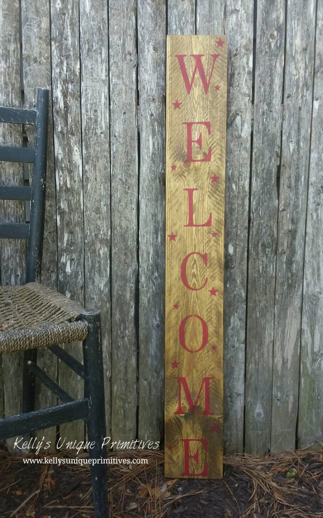 Vertical Welcome Wooden Sign Farmhouse Decor Home Decor Outdoor Decor ...