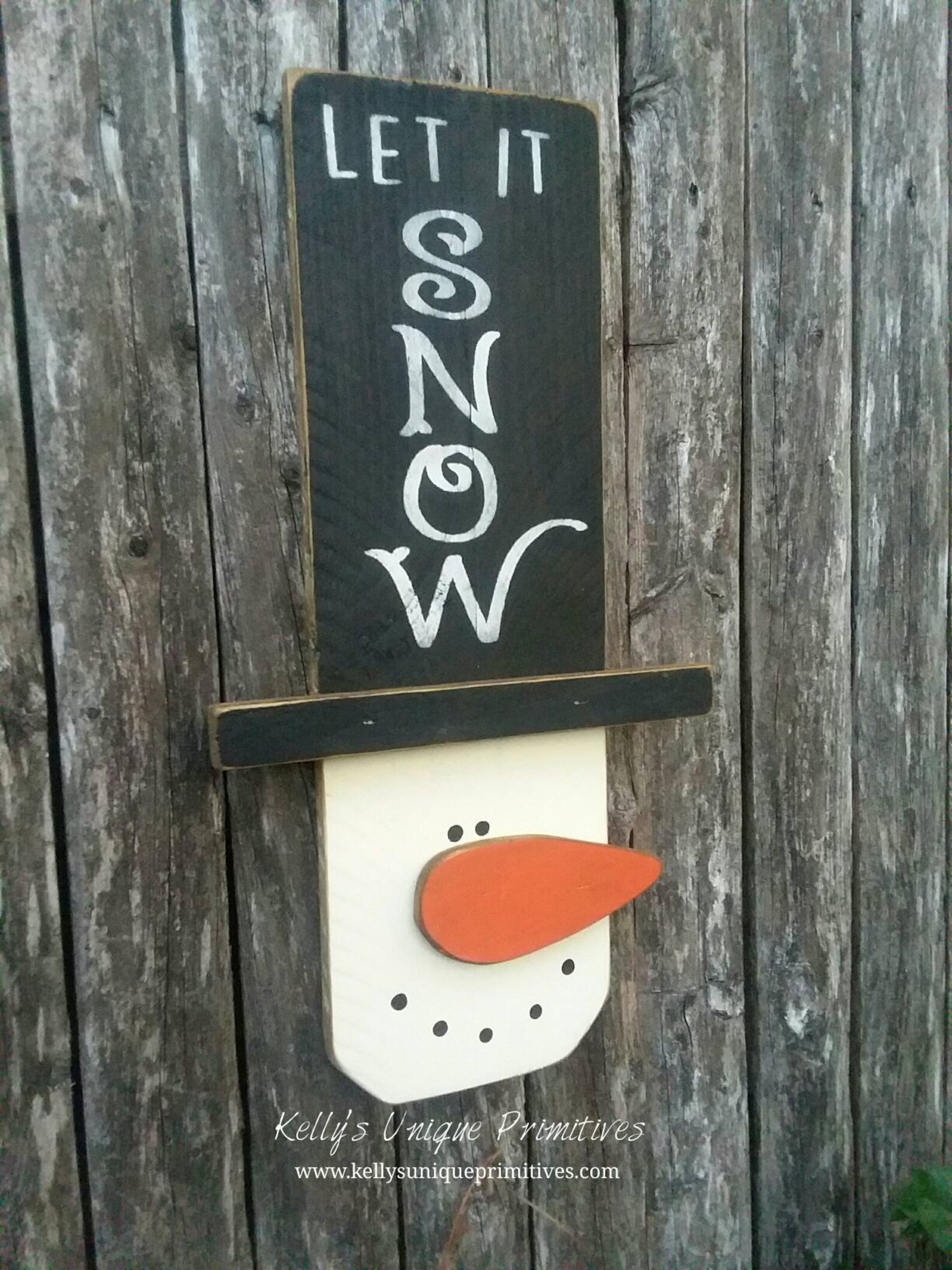 Let It Snow Snowman Sign Christmas Decor Holiday Decor Snowmen Country ...
