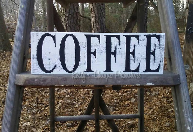 Coffee Wooden Sign Country Decor Primitive Decor Rustic Decor - Etsy