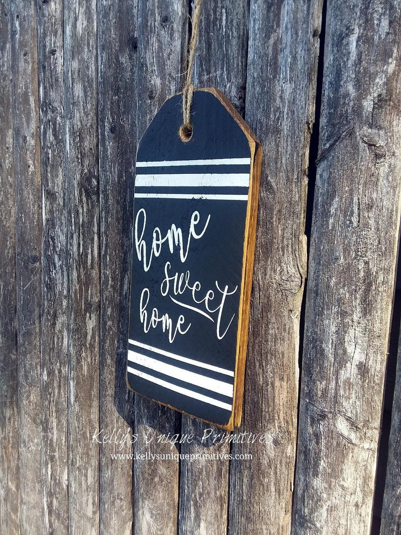 Home Sweet Home Large Wooden Tag Farmhouse Tags - Etsy