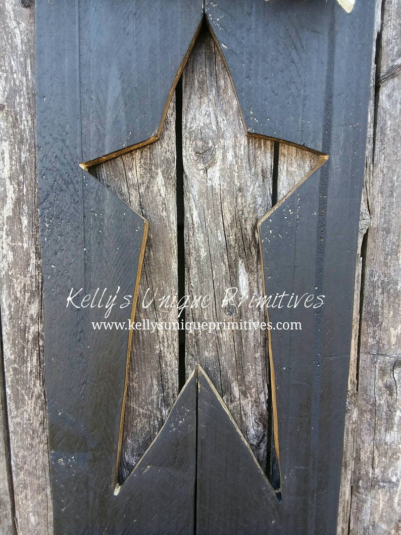 Wooden Distressed Shutter Stars Handmade Wall Decor Signs - Etsy