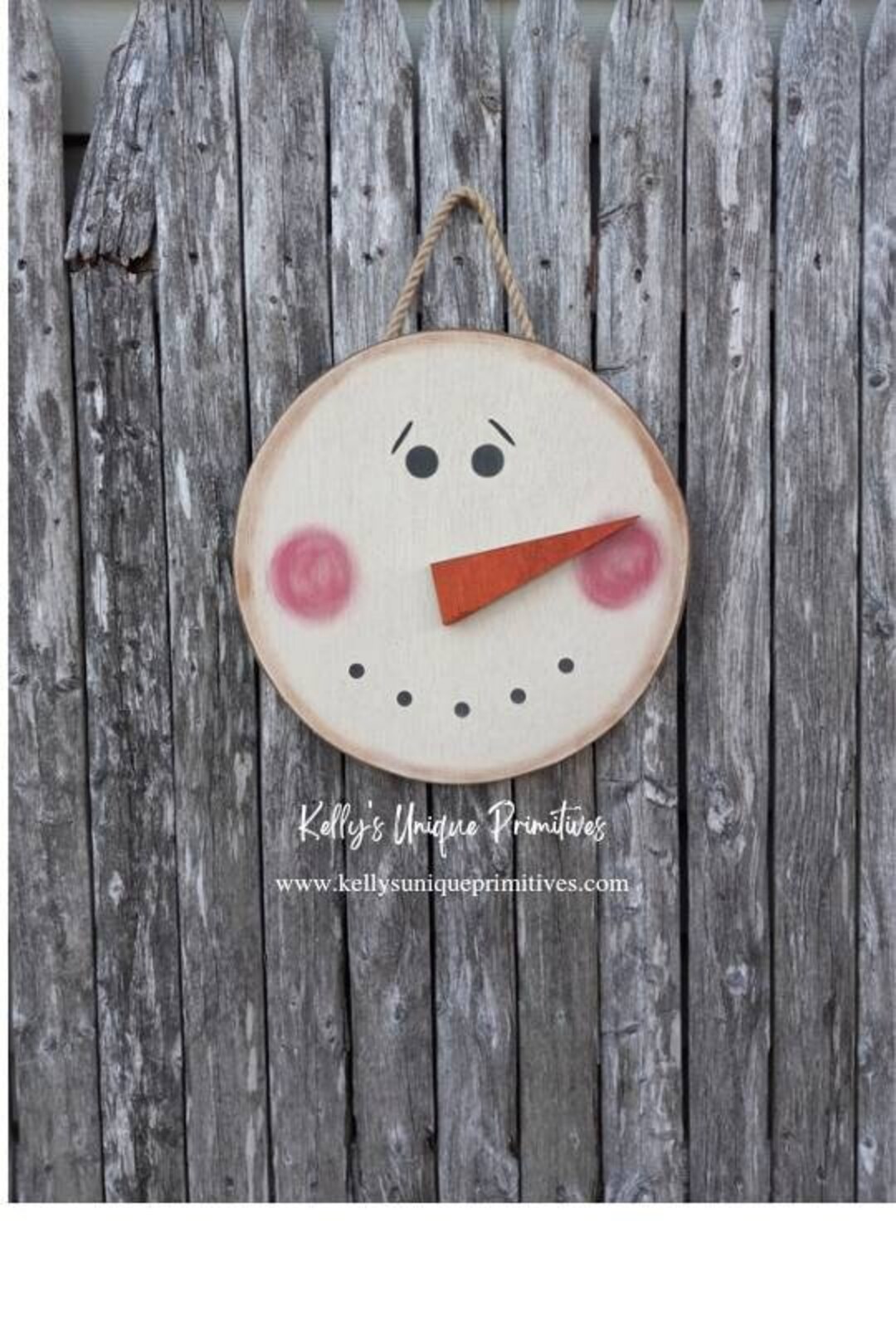 Primitive Snowman Head Snowman Door Hanger Christmas Decor Holiday ...
