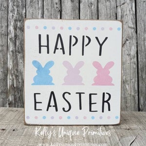 Happy Easter Sign Bunny Decor Easter Bunny Signs - Etsy