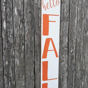 Hello Fall Vertical Sign Porch Signs Outdoor Fall Decor - Etsy