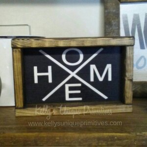 Home Sign Framed Home Decor Farmhouse Sign Country Decor Rustic Decor ...