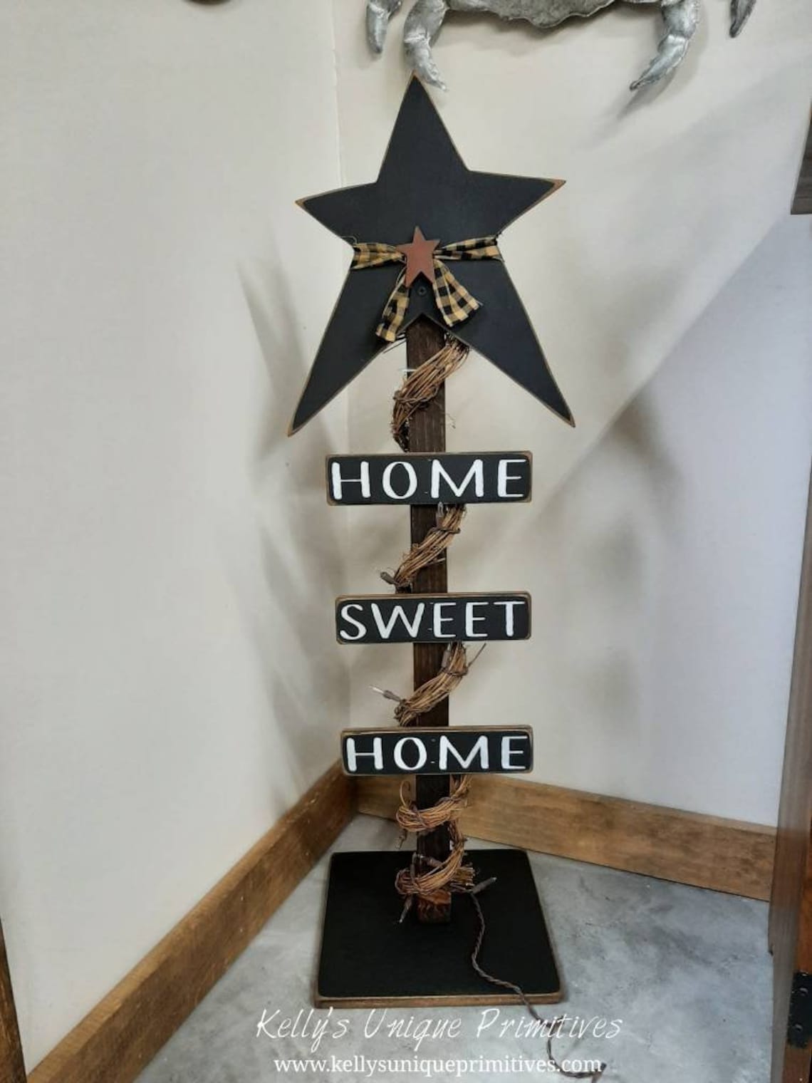 Home Sweet Home Lighted Star Post Country Decor Primitive - Etsy