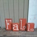 Wooden Fall Blocks Sign Fall Decor Autumn Decor Rustic Fall Decor - Etsy