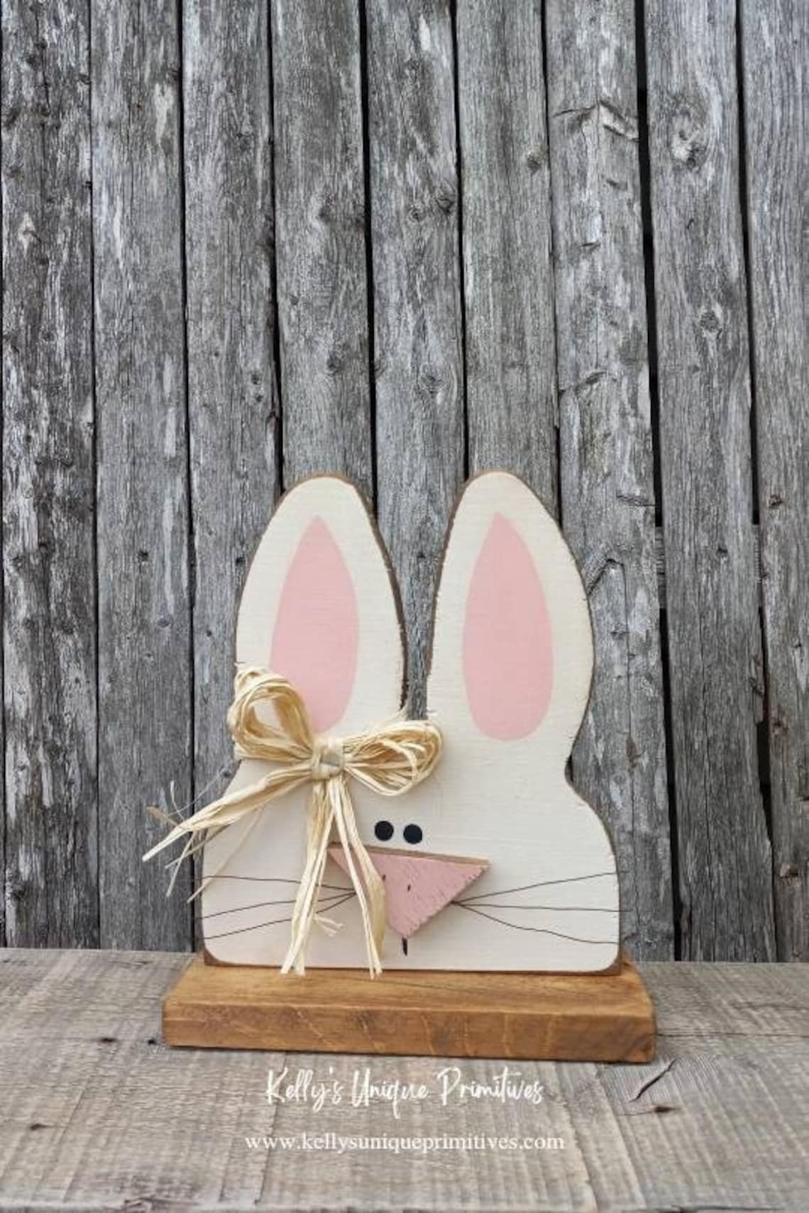 Wooden Easter Bunny Head Shelf Sitter Easter Spring Decor - Etsy