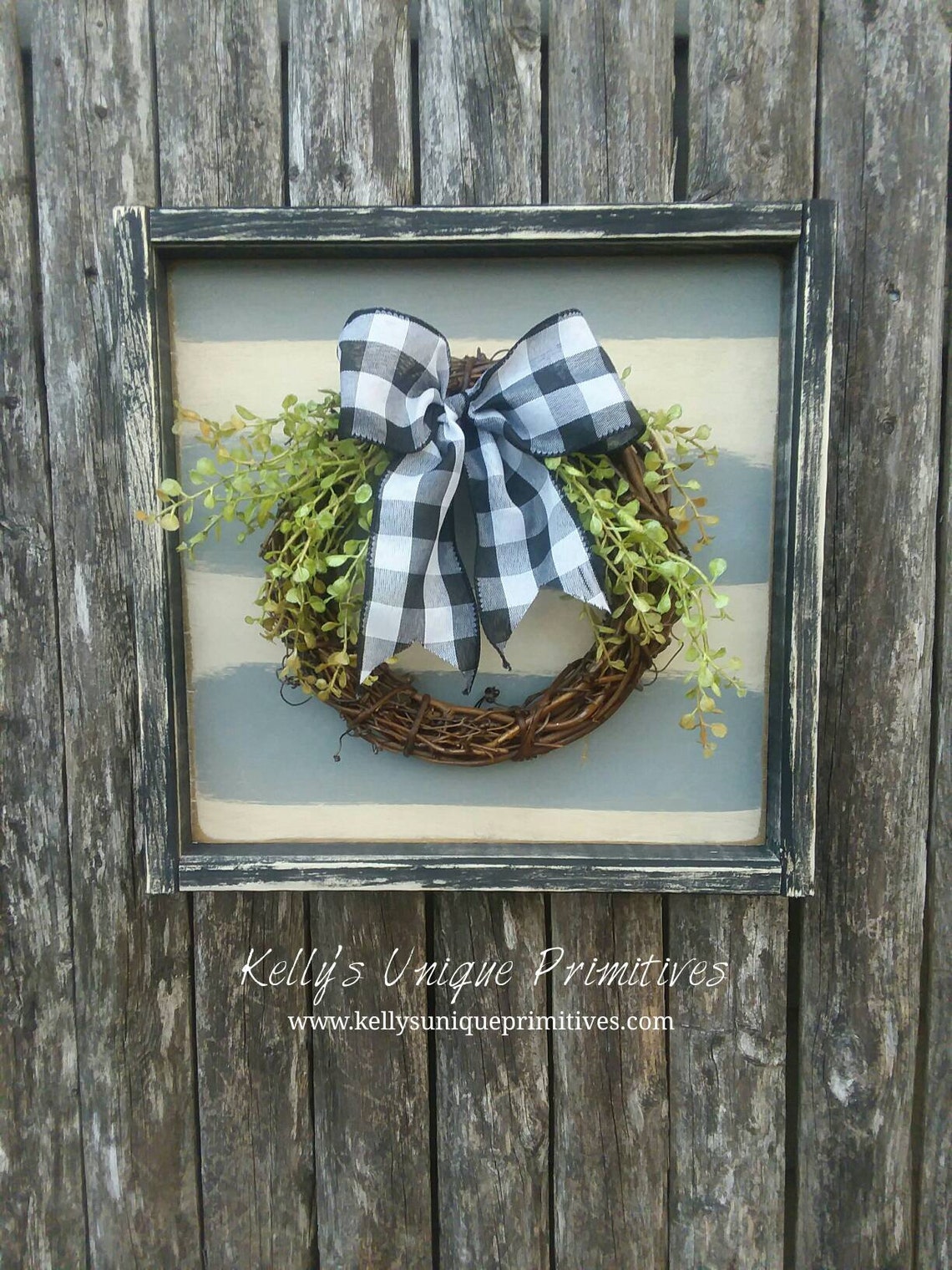 Sign With Wreath Farmhouse Grape Vine Wreath Framed Sign - Etsy