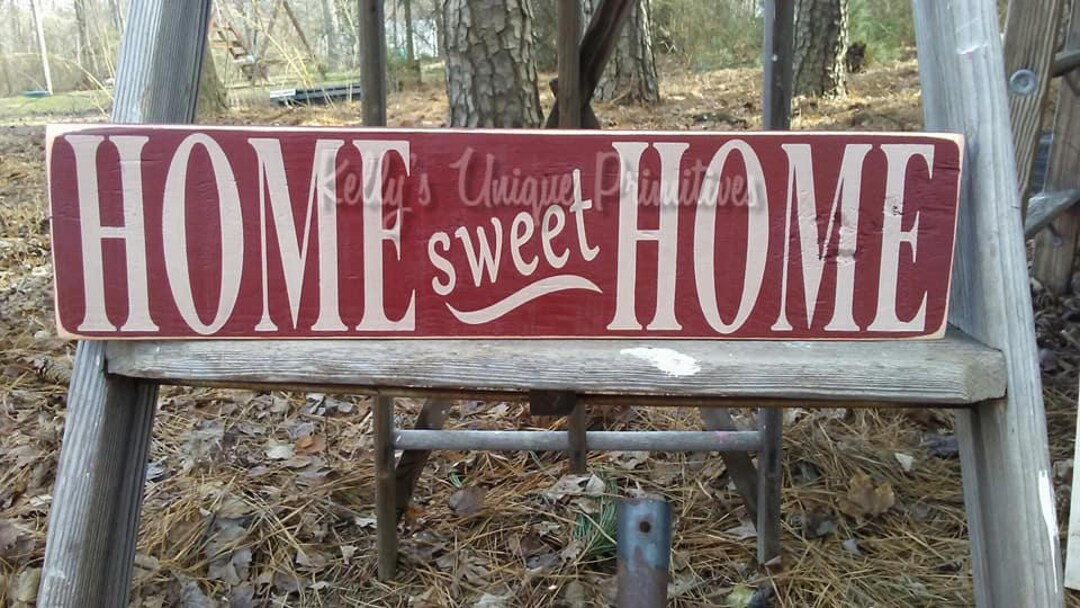 Home Sweet Home Wooden Country Signs Home Decor Rustic Decor Primitive ...