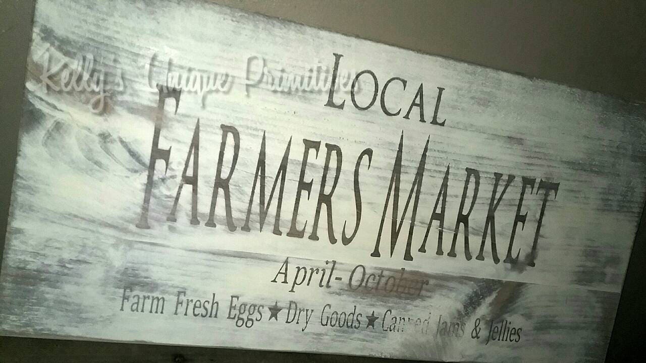 Local Farmers Market Farmhouse Sign Country Wooden Sign Wall Decor ...