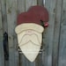 Primitive Santa Head Santa Door Hanger Christmas Decor Holiday Decor ...