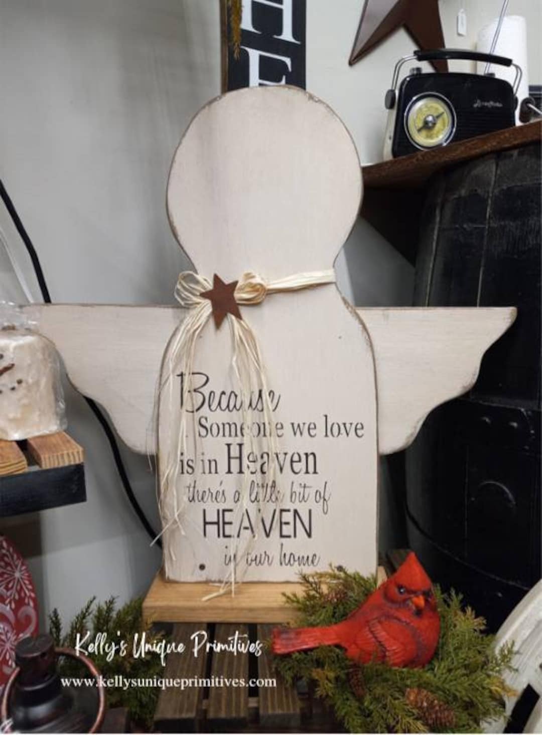 Wooden Primitive Angel Standing Christmas Decor - Etsy