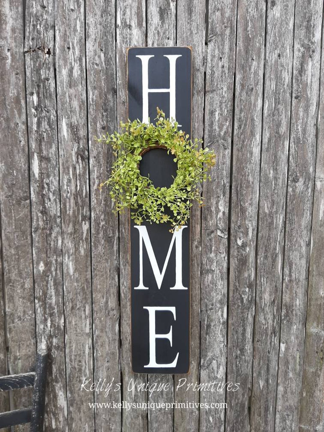 Vertical Home Sign Wooden Sign Wreath Sign Gallery Wall Decor Farmhouse ...