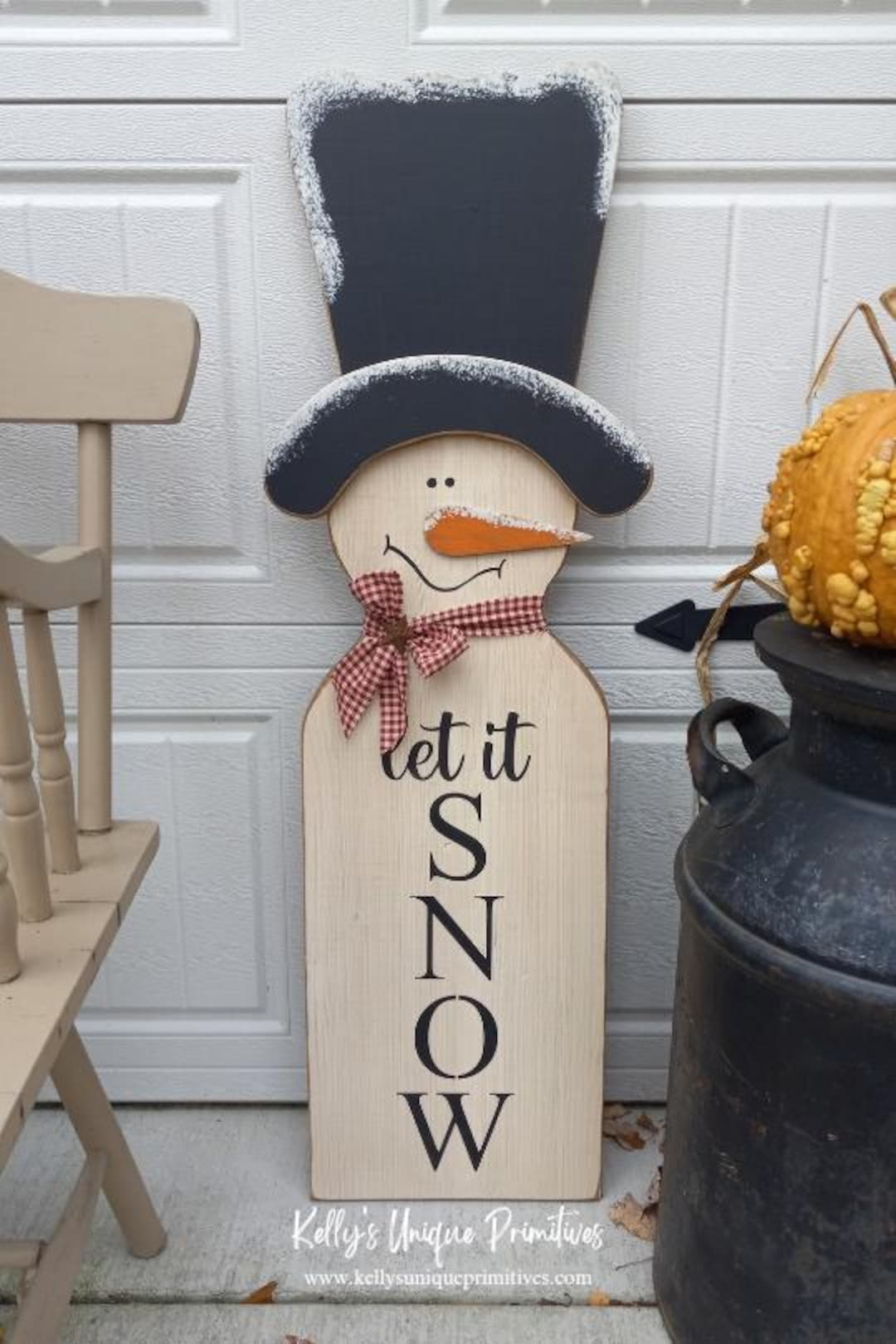 Wooden Snowman Porch Leaner Christmas Decor Winter Porch Decor - Etsy
