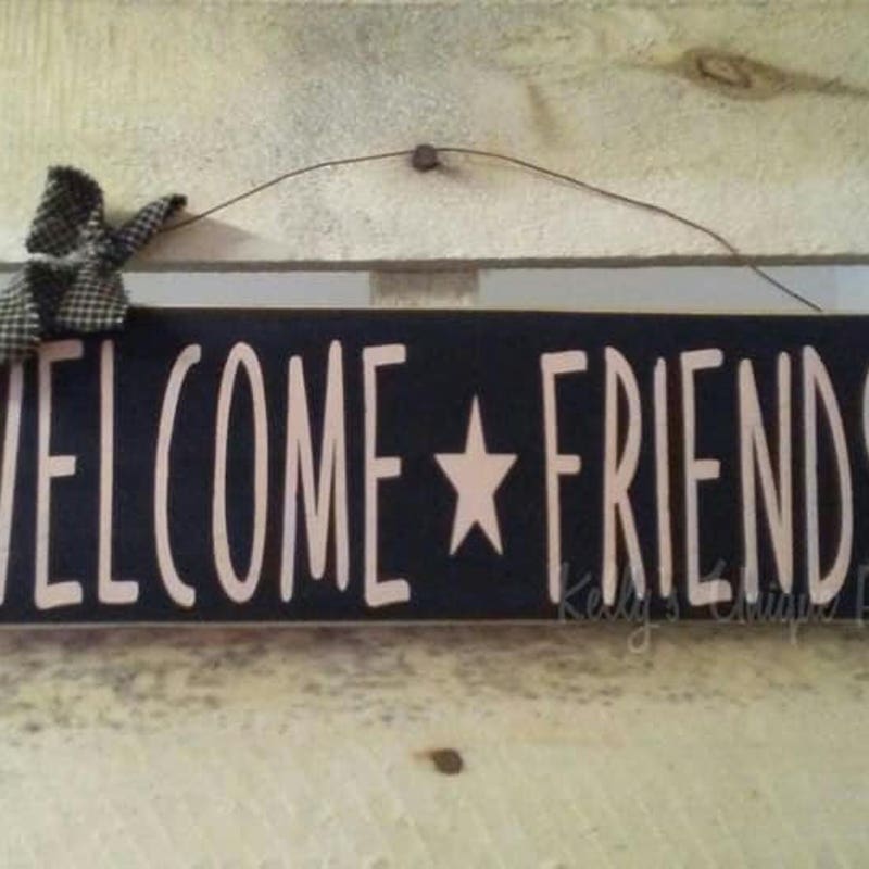 Primitive Welcome - Etsy