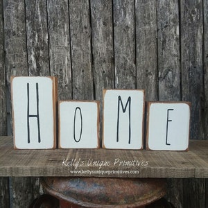 Home Block Letter Sign Set Farmhouse Country Home Decor - Etsy