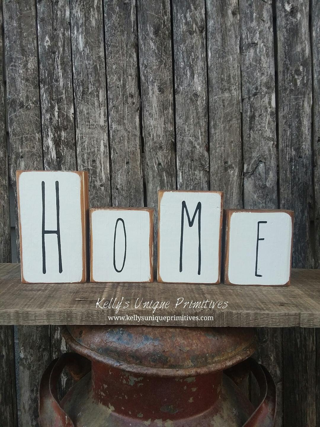 Home Block Letter Sign Set Farmhouse Country Home Decor - Etsy