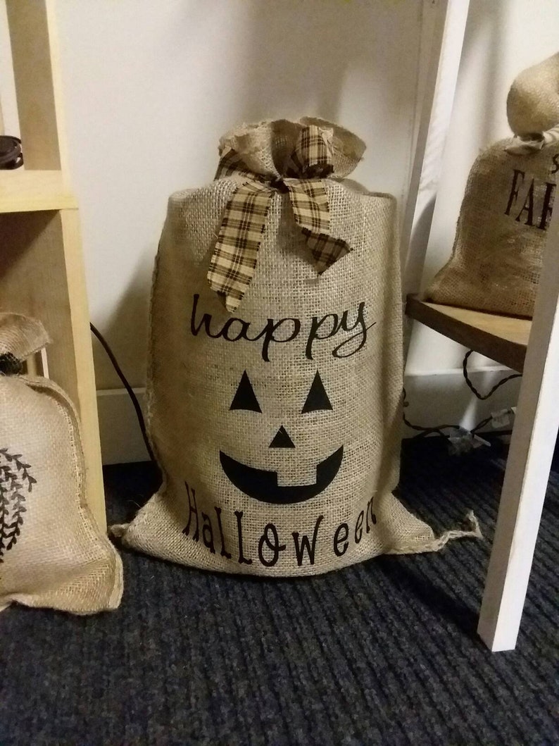 Fall Lighted Burlap Sacks Burlap Fall Decor Autumn Decor - Etsy